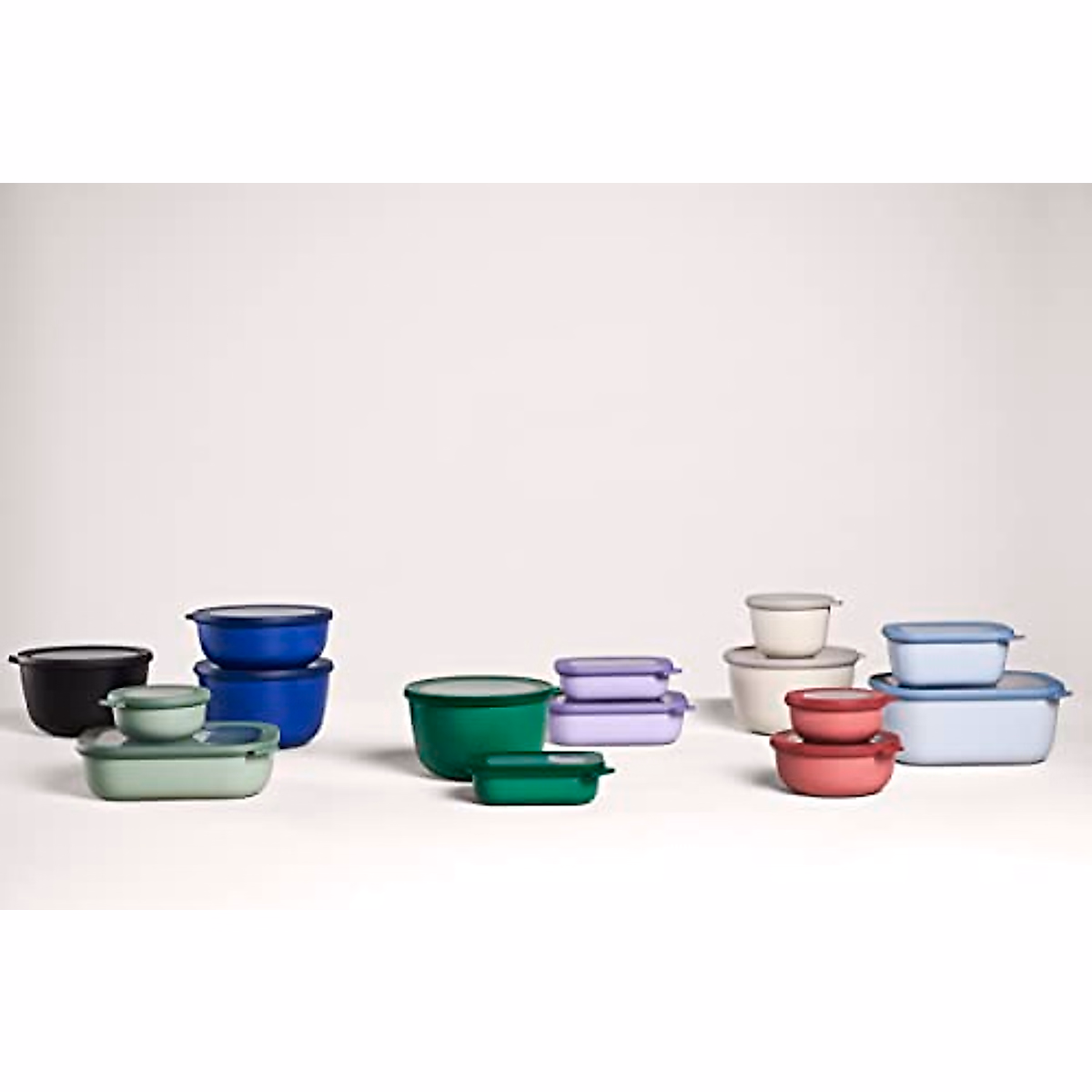 Rosti Mepal Cirqula Multi Food Storage and Serving Bowl with Lid, Tall Bowl-17oz, Nordic Blush