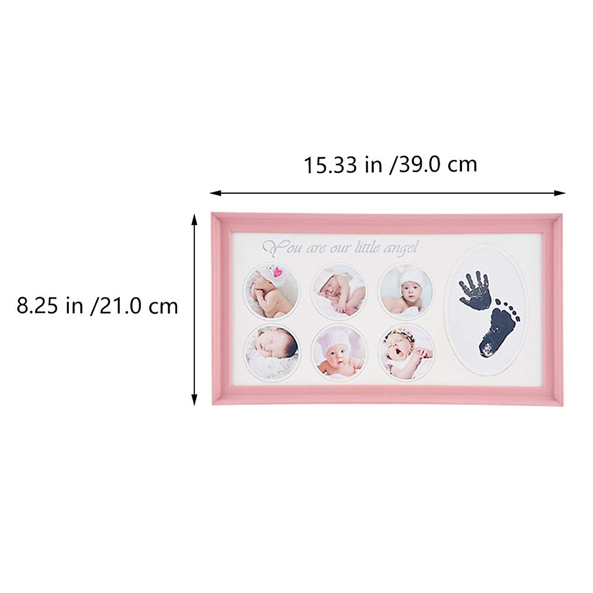 KESYOO 1pc Footprint Mud Photo Frame Baby Footprint Picture Frame Toddler Milestone Picture Frames Kids Memory Photo Frame Baby Footprint Frame Wood-Based Panel Souvenir Printing Newborn