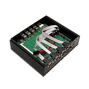 HUNSN Fanless Industrial PC, Mini Computer, I5 4200U 4250U 4258U 4278U 4288U, Windows 11 / Linux Ubuntu, IM04, 2 x HDMI, 2 x LAN, 6 x COM, 4 x USB3.0, 4 x USB2.0, 8G RAM, 256G SSD