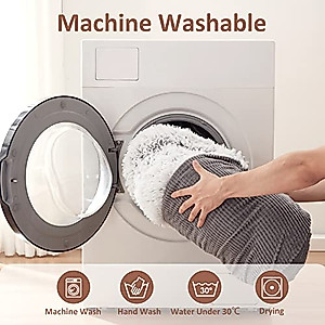 MIXJOY Small Dog Bed with Blanket Attached, Round Calming Hooded Cozy Cave Dog Beds for Small Dogs, Soft Plush Cuddler Puppy Pet Bed and Dog Burrow Cave Bed, Anti-Slip Bottom, 23inch