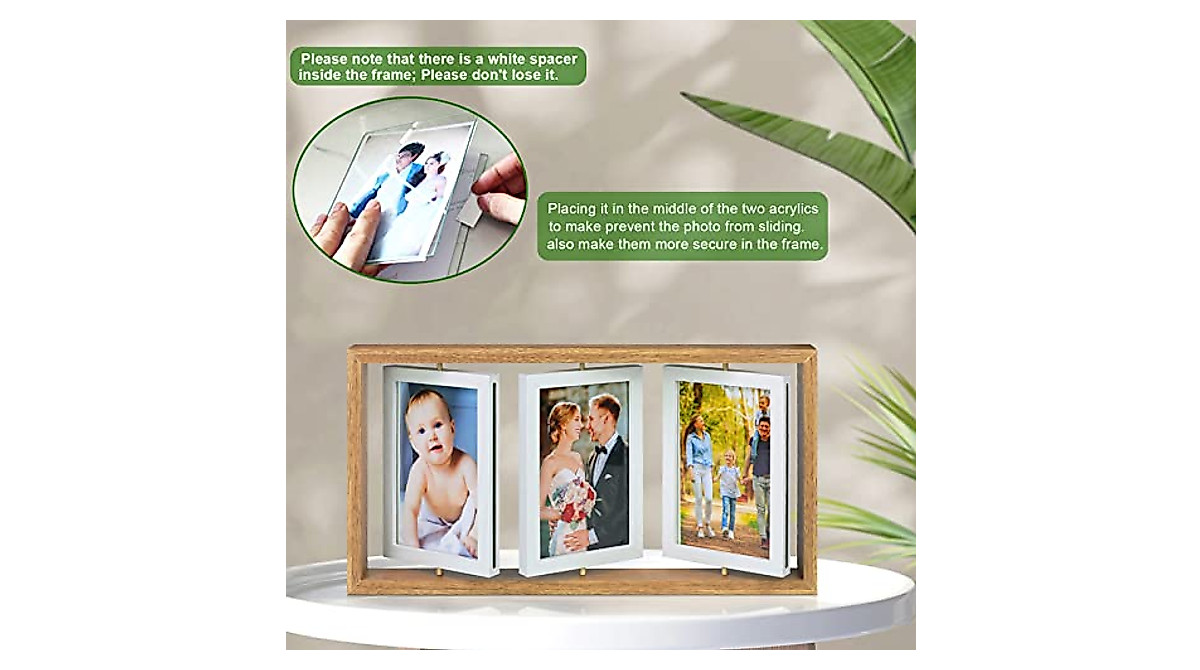 ZEEYUAN 4x6 Rotating Photo Frame - Stylish Display Solution
