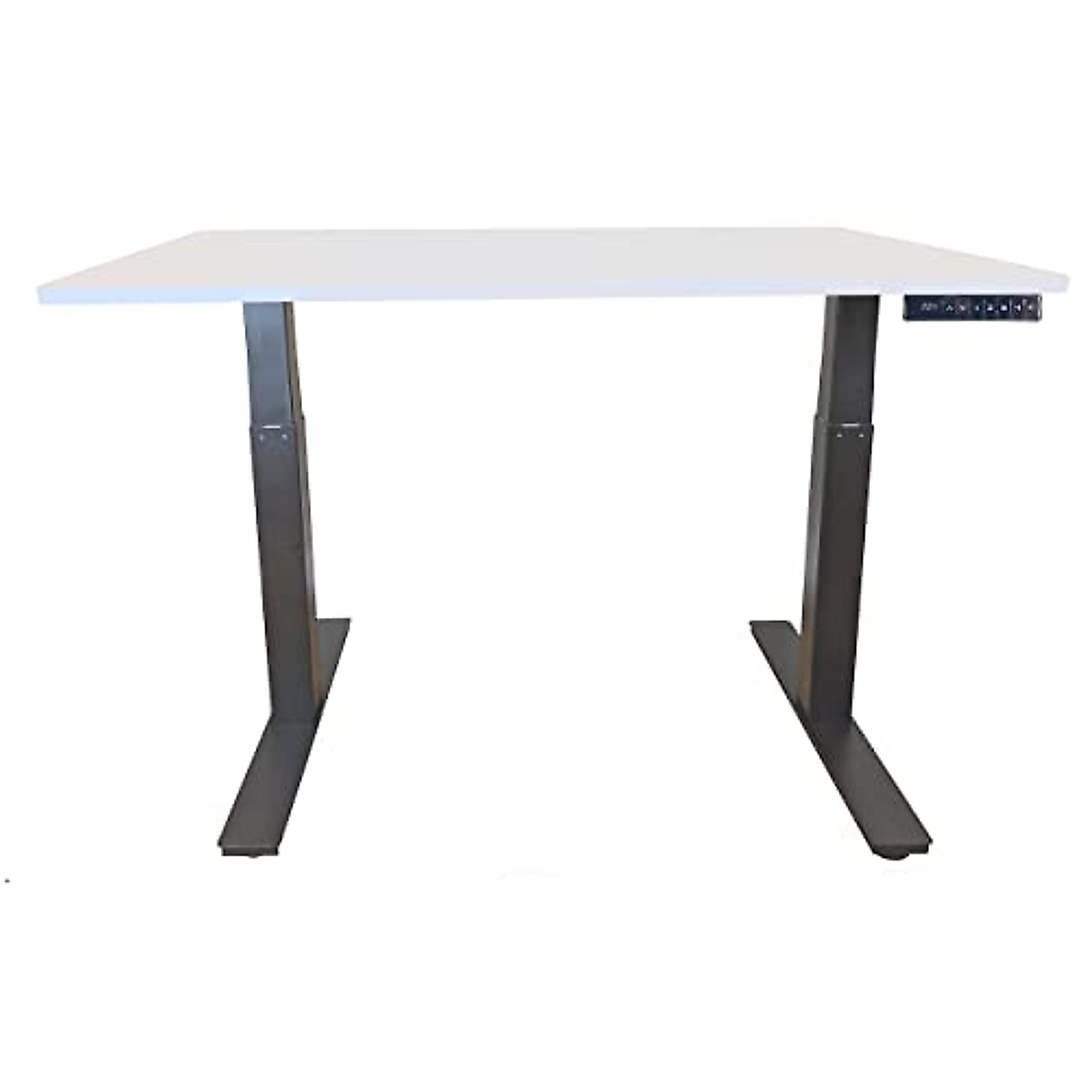 Rise UP Dual Motor Electric Adjustable Height Standing Desk Ergonomic sit Stand up Home Office Desk Modern Standup Computer Workstation (Gray Frame | 26.1-51.6" Height Range | White 60x30 Desktop)