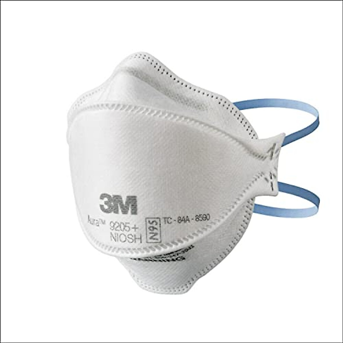 3M Aura Particulate Respirator 9205+ N95, Lightweight, Three Panel Designed Respirator Helps Provide Comfortable And Convenient Respiratory Protection, 10-Pack