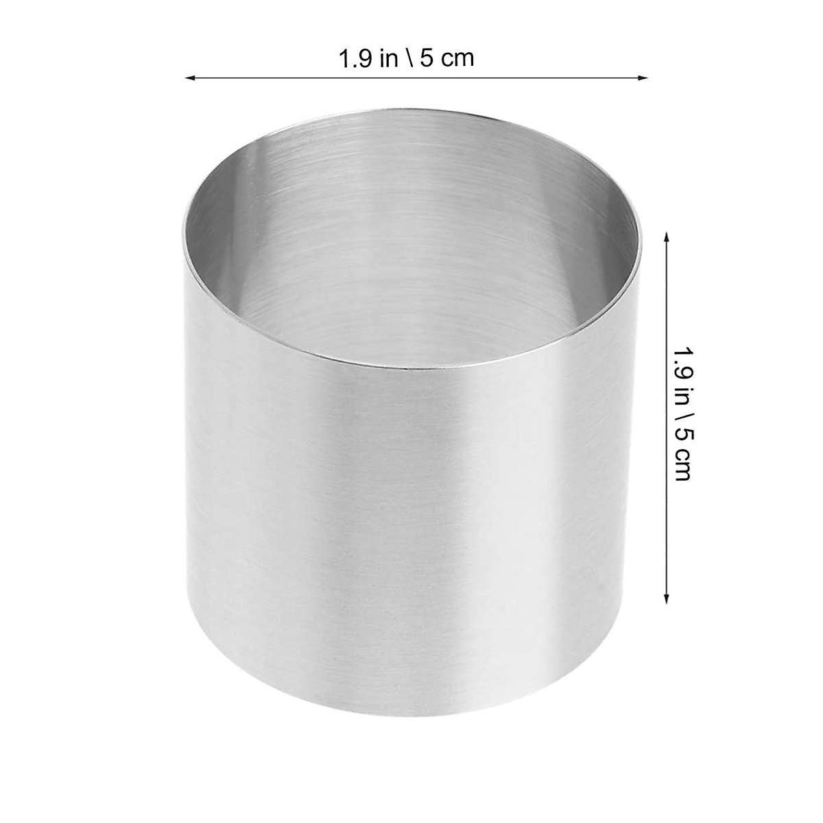 Hemoton Cutter Cake Rings 12 Pcs Round Cake Stainless Steel Cake Ring Mousse Mini Fondant Cheese Baking Pastry Rings Salad Dessert Cake Decorating Tools 5cm Cake Mousse Rings