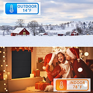 JUIN Magnetic Fireplace Cover Indoor: 39×32 Fire Place Blanket for Brick/Gas Fireplace - Magnet Fireplace Mat Air Blocker Proof Screen for Heat Loss Living Room Insulation