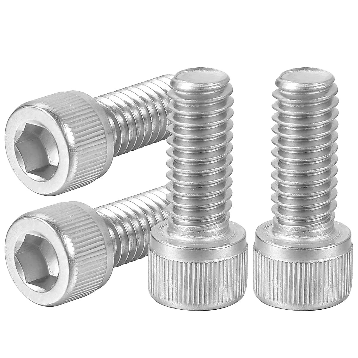 M5-0.8 x 12mm Socket Head Cap Screws 304 Stainless Steel 18-8 A2-70 Allen Socket Hex Drive Bolts, Fully Threaded. 50PCS