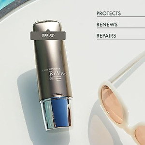 RéVive Soleil Superiéur Face Sunscreen - Broad Spectrum SPF 50 Sunscreen - Ultra-Transparent & Anti Aging Sun Care to Help Improve Skin Barrier Repair & Protect Against UVA/UVB Rays (1.7 oz)