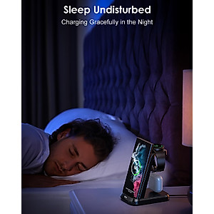 Wireless Charger for Samsung Phones Watch Earbuds (Not for Samsung Z Flip & A Series), SWIO 3 in 1 Charging Station for Samsung Watch 6/5/4/3, S24 S23 S22 S21 S20 /Note 20 10/ Z Fold 4 3, Buds/2/Pro