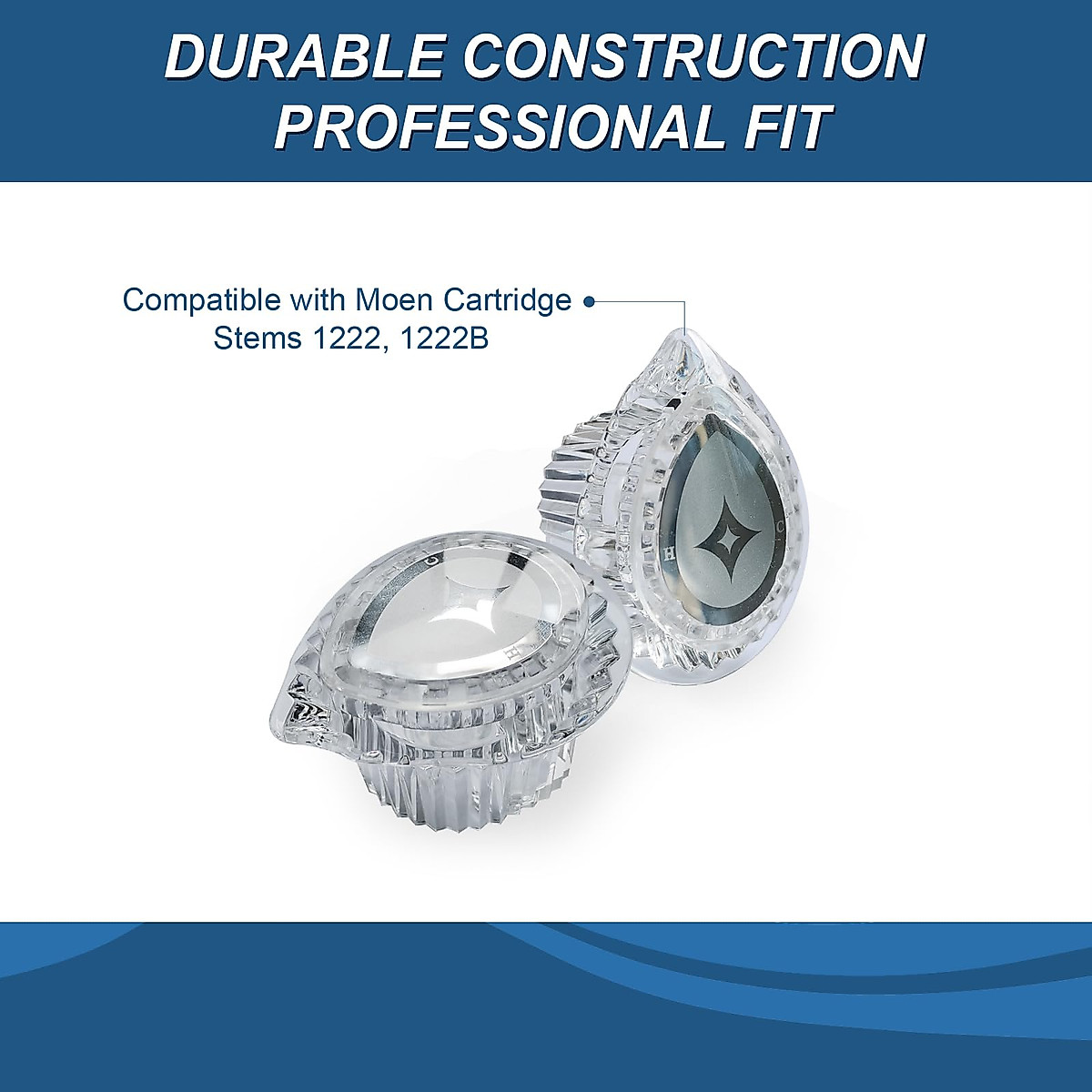 Grandiance 2 PCS Replacement Faucet Handle Compatible with Moen 100710 Posi Temp One Handle Tub and Shower Knob Handle Kit, Replacement Knob Handle for Moen Bathroom Faucet