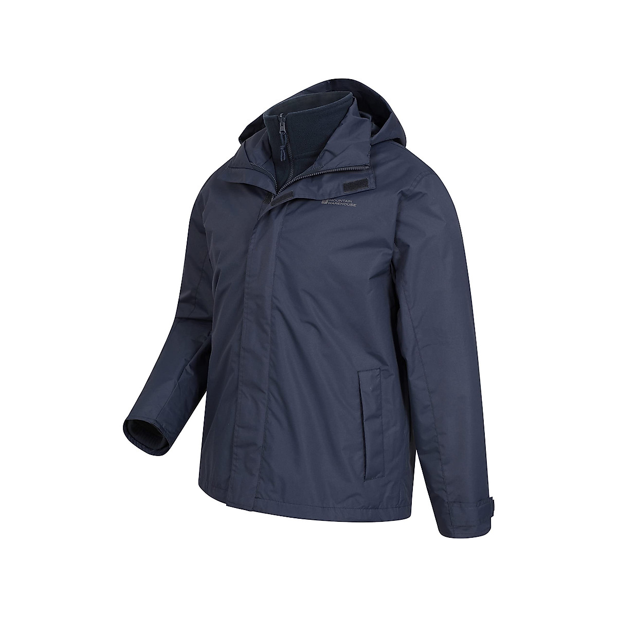 Mountain Warehouse Fell Mens 3 in 1 Water Resistant Jacket - Winter Navy Large