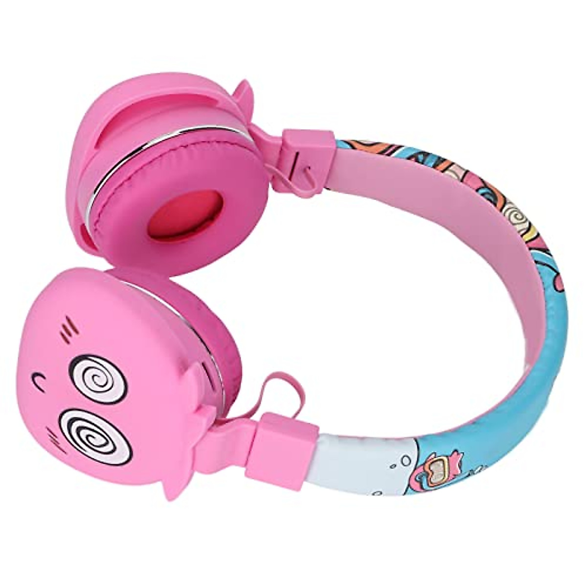 Kids Bluetooth Headphones,Over-Ear Foldable Noise Cancelling Headset,Cute Cartoon Wired/Wireless Headphones,Built in Microphone,Stereo Sound,Up to 4-6 Hours Play,for Children, Adolescents,Adults