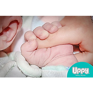 UPPY Shea Butter Baby Wipes – Ideal for Diaper Bag and Traveling. Made With Purified Water. Pleasant Shea Butter Scent. Soft Cloth. Hypoallergenic. Fresh and Clean. Disp Pk 72 ct.