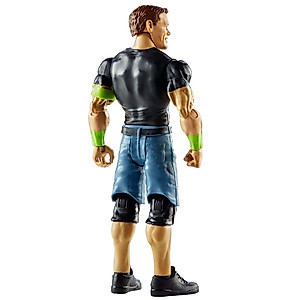 WWE Mattel John Cena Basic Series #113 Action Figure in 6-inch Scale with Articulation & Ring Gear, Multi (GLB17)