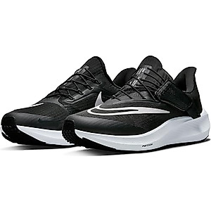NIKE Women's Sneaker, Black White Dk Smoke Grey, 7.5