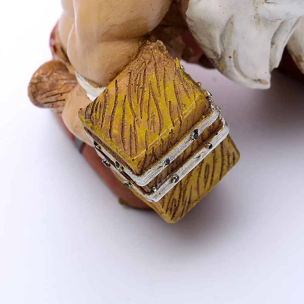 Newmyth 6" Viking Victor Norse Dwarf Gnome with Hammer Statue Outdoor Resin Figurines for Home Yard Garden Lawn Miniatures Fairy Garden Accessories