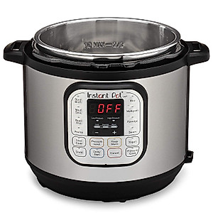 Instant Pot IP-POT-SS304-60 Genuine Stainless Steel Inner Cooking Pot - 6 Quart & Tempered Glass Lid, Stainless Steel Rim, for 5 Qt/L or 6 Qt/L Models