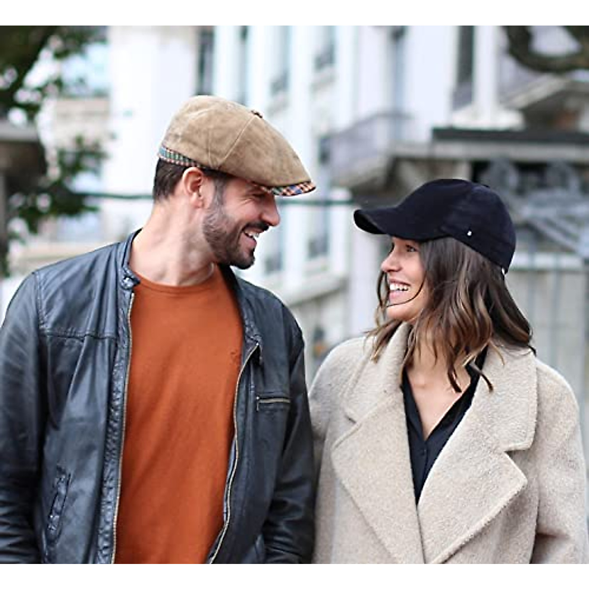 Alfonso D'Este Kioto-18 Leather Newsboy Cap Size L Marron