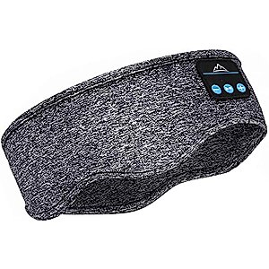 Sleep Headphones Bluetooth Sleeping Headband - Comfy Sleeping Headphones for Side Sleeper Elastic Music Sleep Band Cozy ASMR Wireless Eye Mask Christmas Gifts for Women Stocking Stuffers for Women Men
