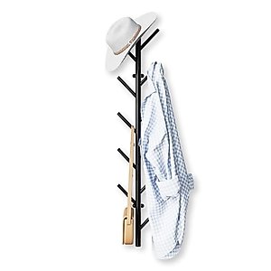 RRG Wall Mount Coat Rack 39.37 Inch, Metal Vertical Hat Rack for Wall, Modern Modern Tree Branch for Coats, Scarves, Hats, Jackets, Bags, Entryway Bedroom