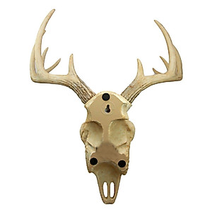 Ebros Gift Rustic Hunter Deer 10 Point Buck Skull Trophy Antlers Wall Mounted Plaque Trophy Decor Figurine 14.25" Long Hunter's Antler Rack Theme Deers Bucks Hunting Skulls Trophies Hanging Sculptures
