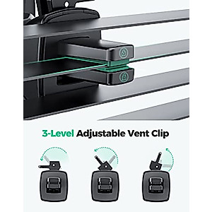 Beglero Car Vent Phone Mount, AC Vent Phone Holder with 3-Level Adjustable Clip, Air Vent Phone Holder Compatible with iPhone 13 12 SE 11 Pro Max XS XR, Galaxy Note 20 S20 S10 and More