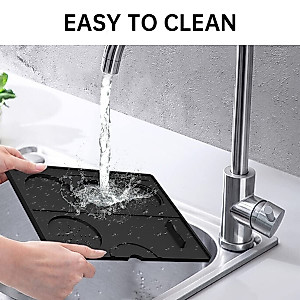 Luriseminger Espresso Tamping Mat Food Grade Silicone Coffee Tamp Mat Coffee Tamper Mat Coffee Pad Tamp Station for Barista Tool Home Kitchen Bar Coffee Shop Espresso Accessory(10.6Inch X 9Inch)