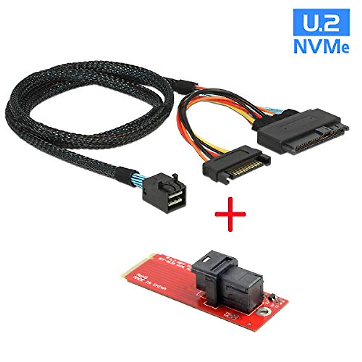 chenyang SFF-8643 to U.2 SFF-8639 Cable with SFF-8643 to NGFF Adapter for Mainboard U.2 SSD 750 P3600 P3700