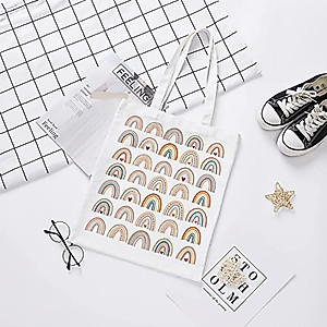 Inspiring gifts for Women, Rainbow Bags for Girls, Boho Rainbow Tote Bag for Her Teeny, Rainbow Wall, Daughter Granddaughter Birthday Gifts- Travel Pouch Gift for Her