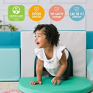 ECR4Kids SoftZone Four Tunnel Maze, Toddler Playset, Contemporary, 15-Piece