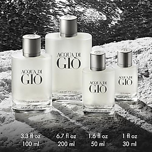 Armani Beauty - Acqua di Gio - Eau de Toilette - Cologne for Men - Long Lasting Fragrance with Bergamot notes, Jasmine, White Musks, Patchouli & Cedarwood – 1.0 Fl Oz