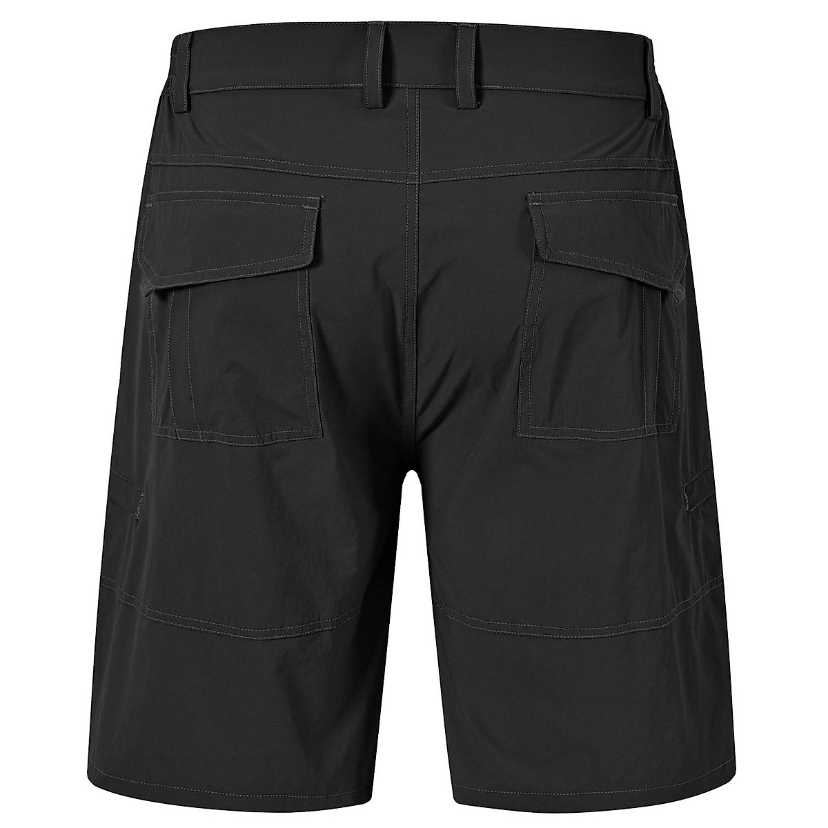 Rdruko Men's Hiking Cargo Shorts Quick Dry Lightweight Outdoor Work Casual Travel Summer Shorts with 6 Zipper Pockets(Black, US 36)