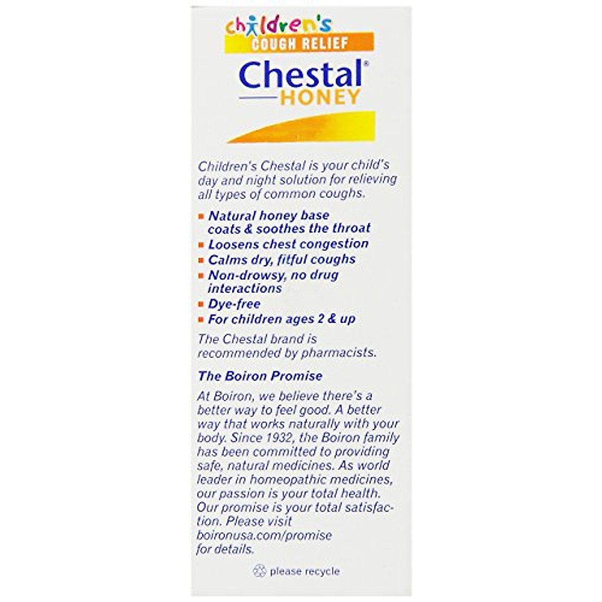 Boiron Children's Chestal for Cough Syrup, Honey, 4.20 Ounce