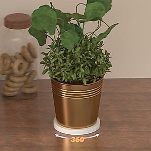 6 Inch & 12 Inch Lazy Susan Turntable Organizer - Heavy Duty Rotating Swivel Stand with Steel Ball Bearings for Cake, Kitchen Cabinets, Monitor, TV, Painting, Display