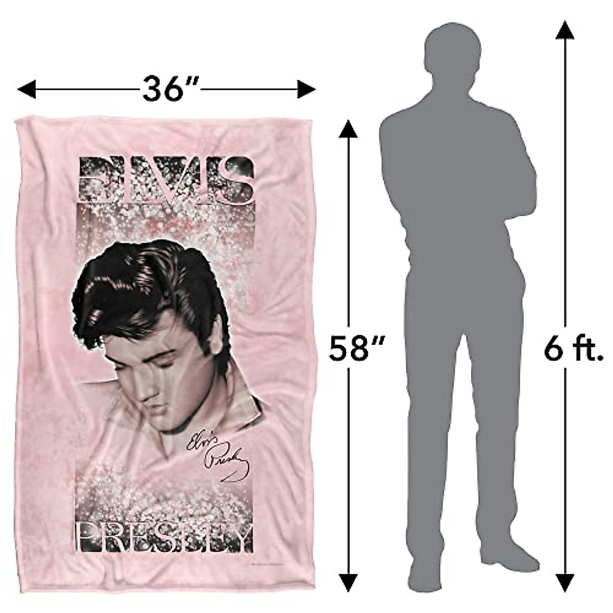 Elvis Presley Soft Lights Silky Touch Super Soft Throw Blanket 36" x 58"