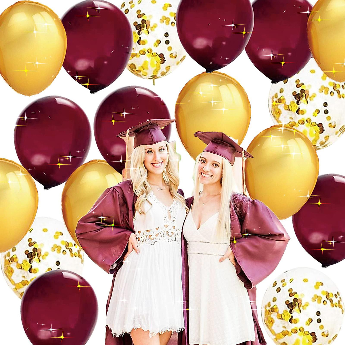 Graduation Decorations Maroon Gold 2024/Burgundy Gold Graduation Party Decorations FSU ASU Class of 2024 Congrats Grad Porch Sign Maroon Gold Balloons 2024 Graduation Party Decorations