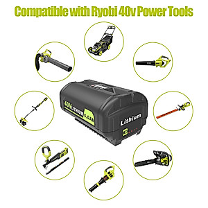 PEYESTEN 6.0Ah Battery Replace for Ryobi 40V Lithium-Ion Battery 6.0Ah OP4040 OP4050A OP40602 OP40201 Compatible with Ryobi 40-Volt Cordless Power Tools and 40V Battery Chargers