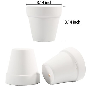 Sderoq 3.14 Inch Terracotta Pots - 22Pack Clay Flower Pots with Drainage Hole, Succulent Nursery Pot/Cactus Plant Pot. Great for Plants, Crafts, Wedding Favorn, DIY Production (White)