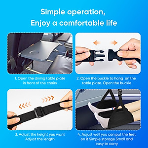 Airplane Foot Rest for Long Flight, Ergonomic Plane Foot Hammock, Foot Hammock for Airplane Travel Accessories, Travel Foot Rest, Comfy Foot Hanger Airplane to Relax Your Feet