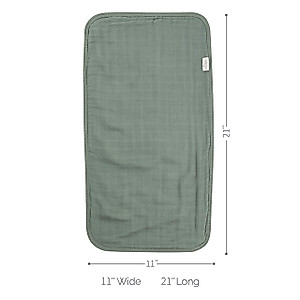 Natemia Muslin Burp Cloths for Baby Boys and Girls - Super Absorbent Baby Burp Cloths, Viscose Derived from Bamboo Cotton Baby Washcloths, 3-Pack Neutral Burp Cloths for Newborn, 21" x 11"