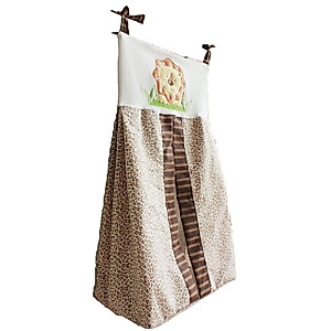 CribMATE African Lion Themed Diaper Organizer (Golden-Brown, Animal Print)