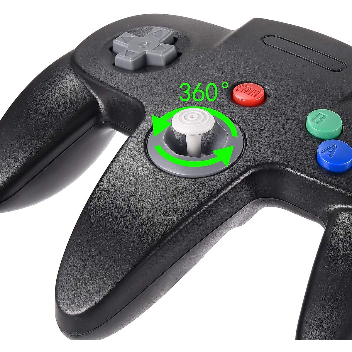 KIWITATA 2 Pack Classic N64 Controller, Retro N64 Remote Joystick Replacement Wired Gaming Controller for N64 Video Gaming System Console Red & Black