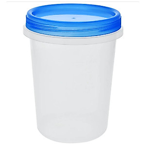 Sure Fresh 34-oz. Reusable Tall Plastic Containers with Lids, 2-ct. Packs, clear, SFRT34-2PK-BLUE