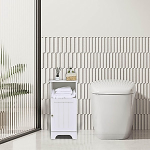 Ceredeme Bathroom Storage Cabinet, Compact Wooden Single Door Floor Cabinet with Adjustable Shelf, Small Space Solution, Organizer for Kitchen, Bathroom, Living Area