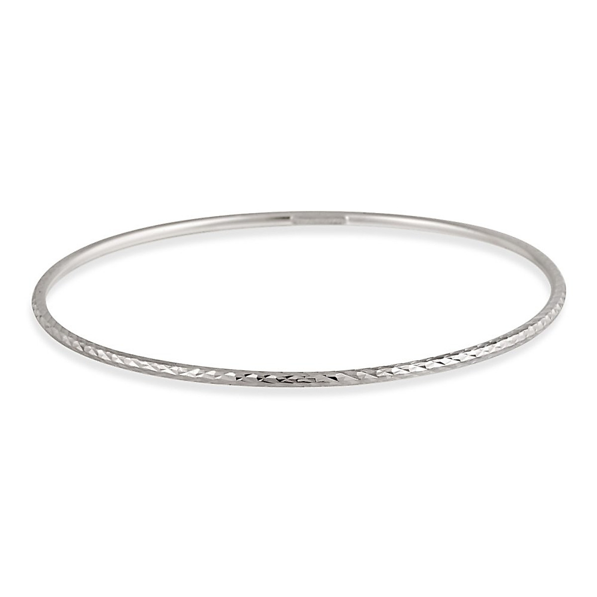 Hoops & Loops - Sterling Silver Diamond Cut Bangle Bracelet | Sterling Silver