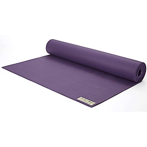 JadeYoga Travel Yoga Mat - Packable, Lightweight, and Portable Yoga Mat - Non-Slip Natural Rubber Mat for Women & Men - Great for Yoga, Home, Gym, Pilates, Fitness & Stretching (Purple, 68" x 24")