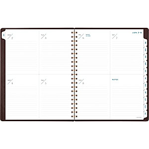 AT-A-GLANCE 2023 Weekly & Monthly Planner, 8-1/2" x 11", Large, Spiral Bound, Monthly Tabs, Pocket, Signature, Brown (YP90509)