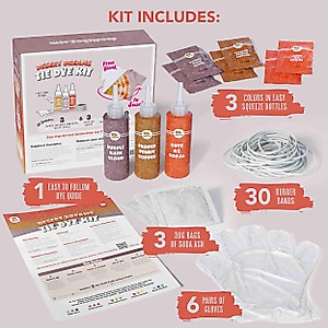 DOODLE HOG Coral, Orange, Purple Tie Dye Colors Tie Dye Kit – Custom Clothing Dye with 6 Refills for Summer Activities for Kids - Tie Dye Supplies with Aqua Tie Dye Techniques Guide DIY