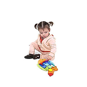 Melissa & Doug Flip Fish: K's Kids Baby Toy Series Bundled with 1 Pair of Baby Socks Bundle [91954]