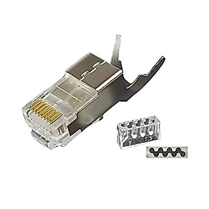 Shireen Inc CON-RJ45-C6-100 CAT-C6 RJ45 Smart Feed Connector - 100pk