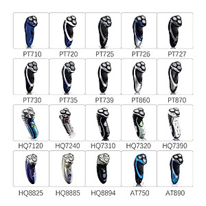 HQ8 Replacement Heads for Philips Norelco Aquatec Shavers, Razor Blades for AT810 AT880 PT720 Heads, 3PCS